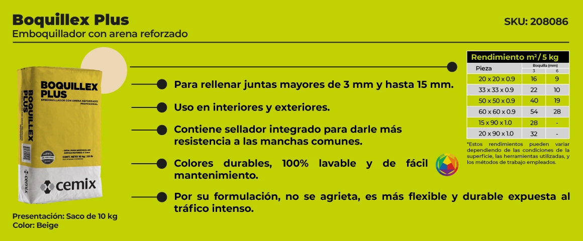 Boquilla con arena beige 10 kg - Sodimac.com.mx